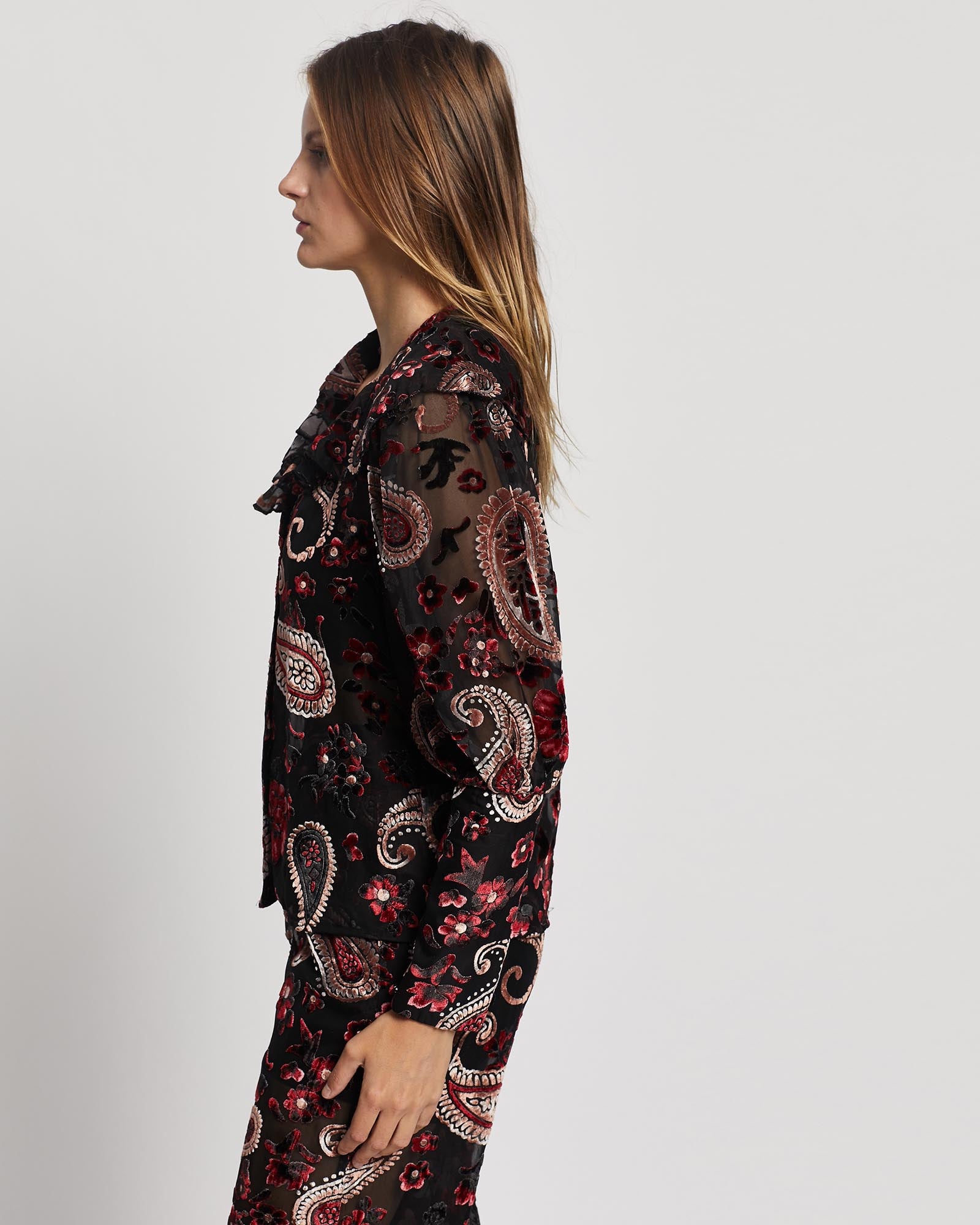 FIREFLY BURNOUT BLOUSE - ROSE – LENNI the label