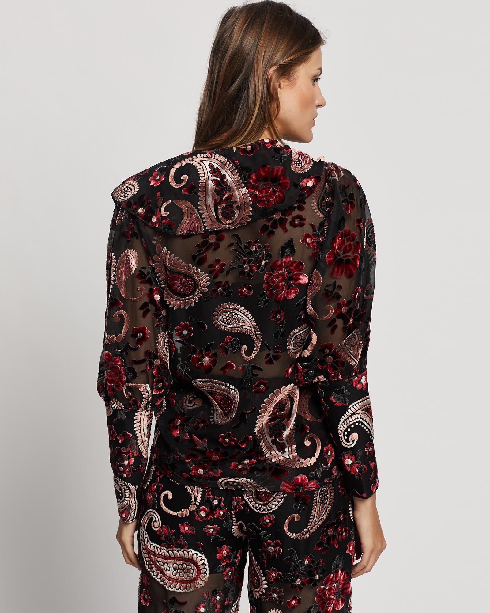 FIREFLY BURNOUT BLOUSE - ROSE – LENNI the label
